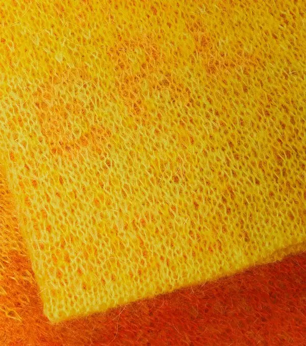 ERL Gradient Mohair-blend Mittens - Orange
