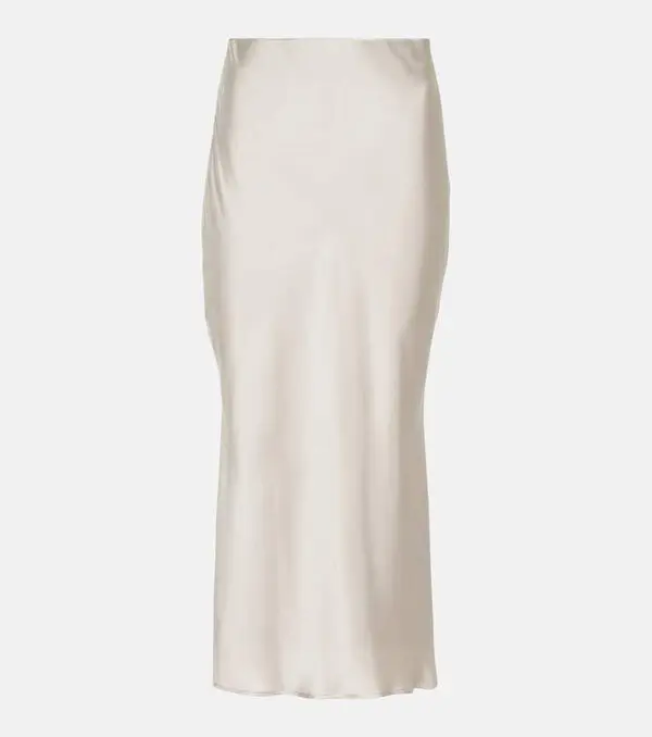 Brunello Cucinelli Satin Midi Skirt