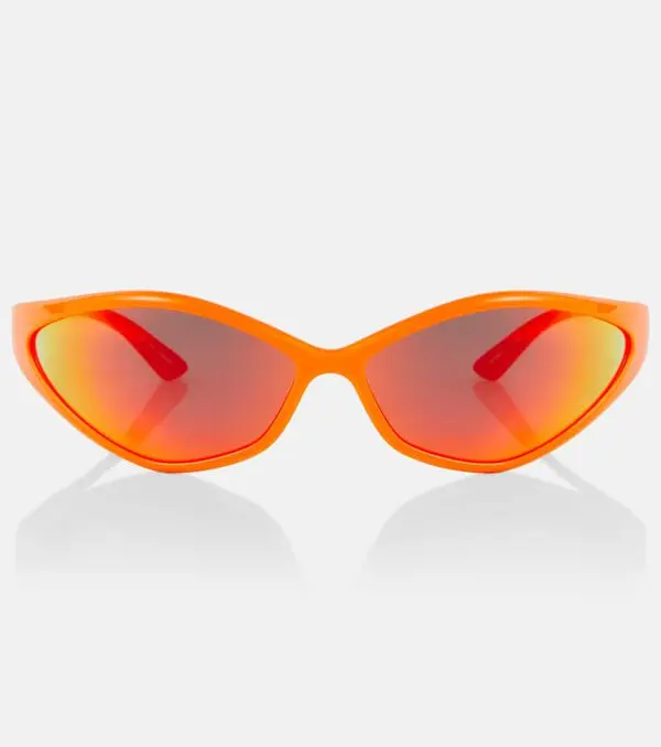 Balenciaga 90s Oval Sunglasses - Orange