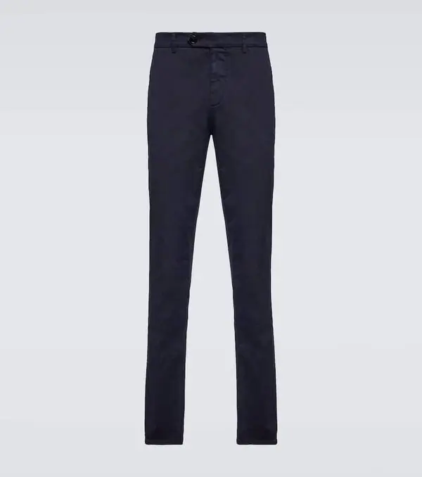 Brunello Cucinelli Cotton-blend Slim Trousers
