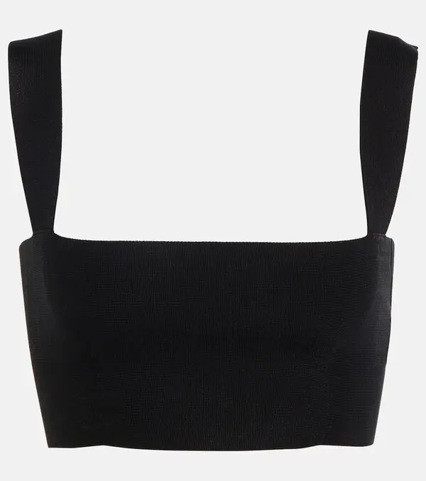 Victoria Beckham Square-neck Bandeau Top - Black