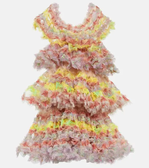 SUSAN FANG Tiered Midi Dress - Multicoloured