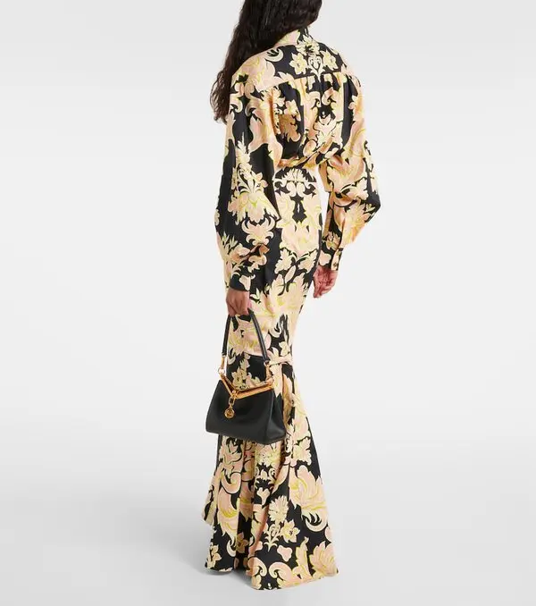 Etro Printed Cotton-blend Maxi Shirt Dress