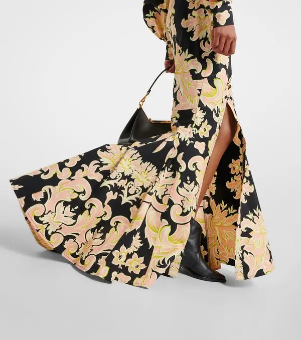 Etro Printed Cotton-blend Maxi Shirt Dress