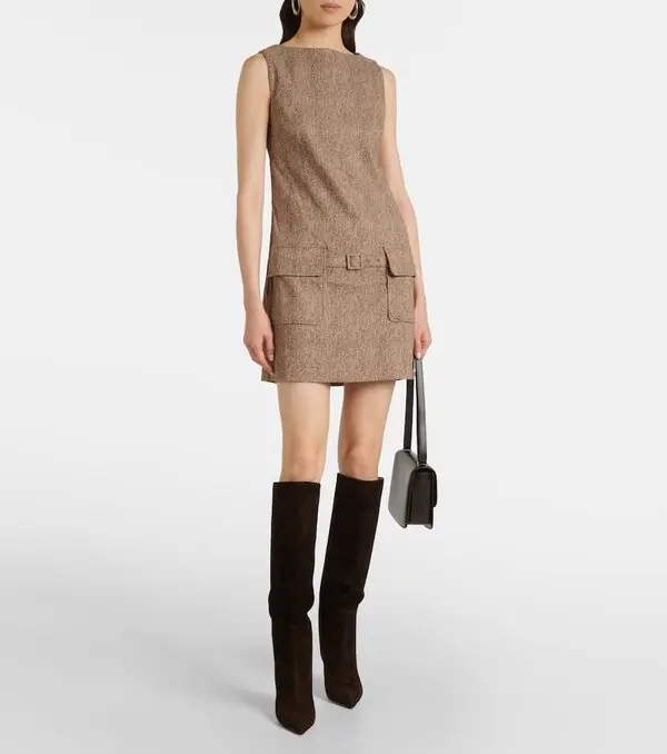Staud Sheila Belted Midi Dress