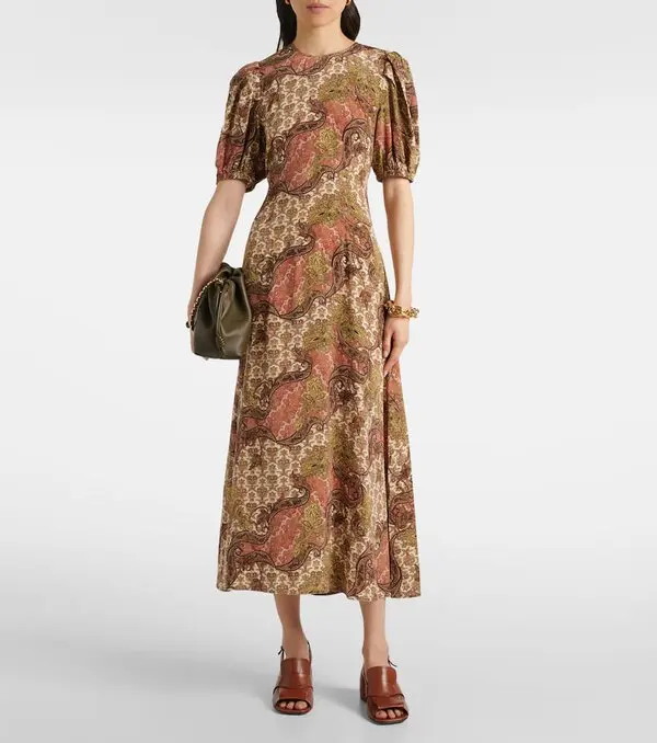 Ulla Johnson Calais Silk Midi Dress