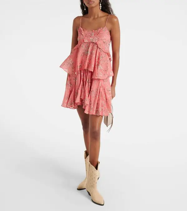 Isabel Marant Étoile Anissa Floral Print Cotton And Silk Tank