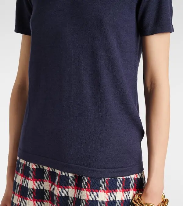 Carolina Herrera Embellished Wool And Silk Sweater