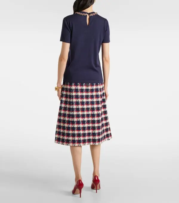 Carolina Herrera Embellished Wool And Silk Sweater