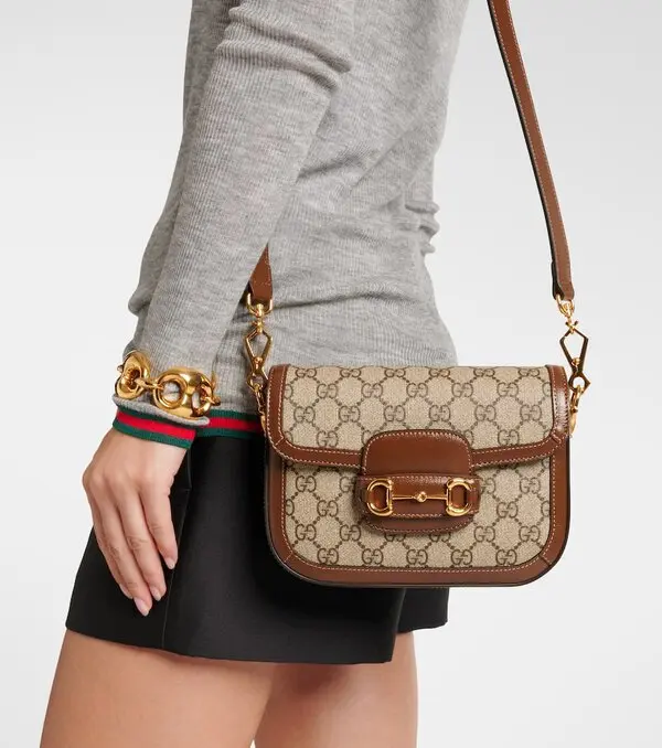 Gucci Horsebit 1955 Mini Shoulder Bag - Beige
