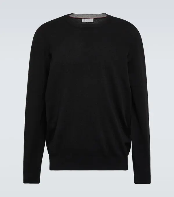 Brunello Cucinelli Cashmere Crewneck Sweater - Black