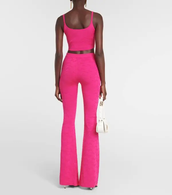 Versace La Greca Flared Pants