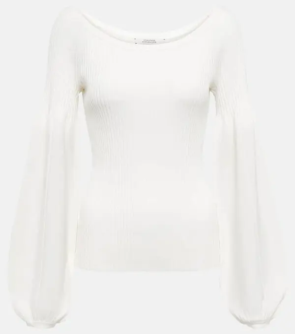 Dorothee Schumacher Wool-blend Ribbed Sweater - White