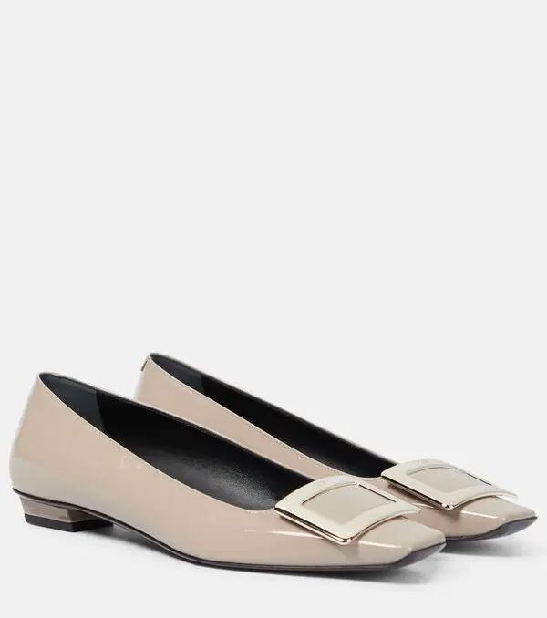 ROGER VIVIER Belle Vivier Patent Leather Ballet Flats