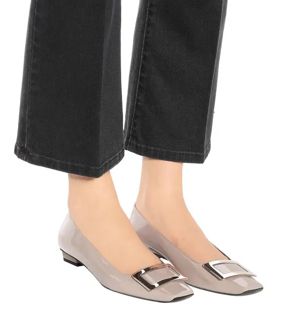 ROGER VIVIER Belle Vivier Patent Leather Ballet Flats