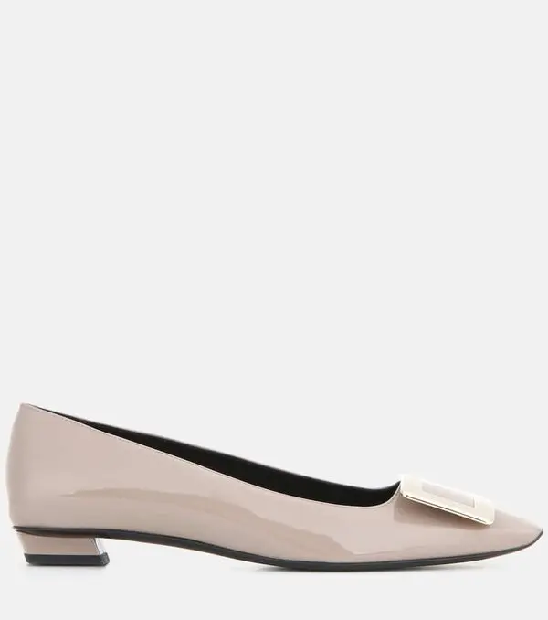 ROGER VIVIER Belle Vivier Patent Leather Ballet Flats