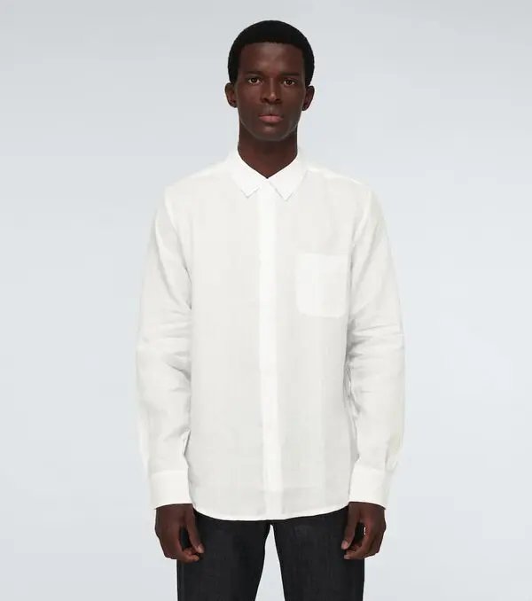 Derek Rose Monaco Linen Shirt - White
