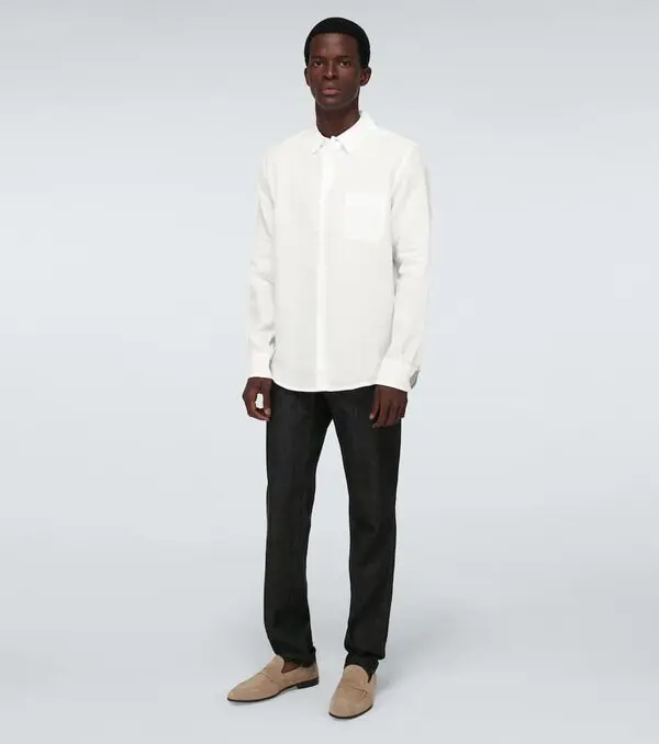 Derek Rose Monaco Linen Shirt - White