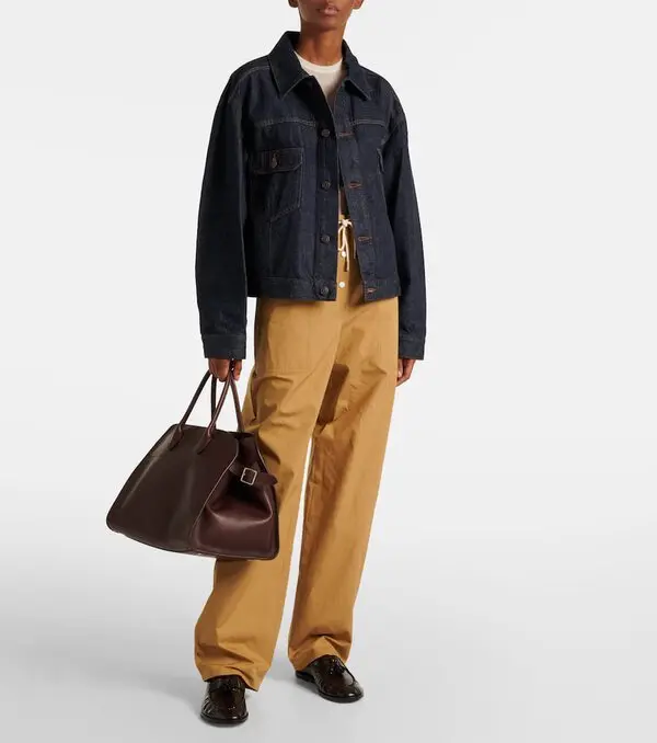 THE ROW Leather Penny Loafers - Brown