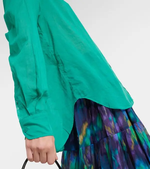 MARANT ETOILE Ruffle-trimmed Cotton Shirt