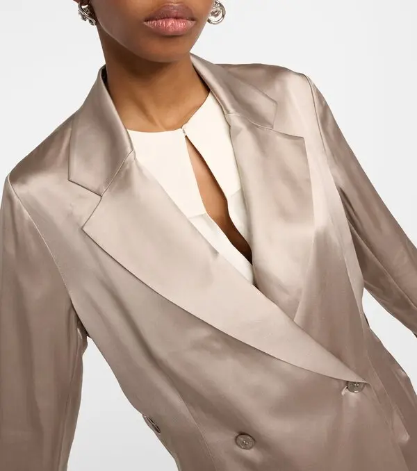 JOSEPH Joubert Silk Satin Jacket - Beige
