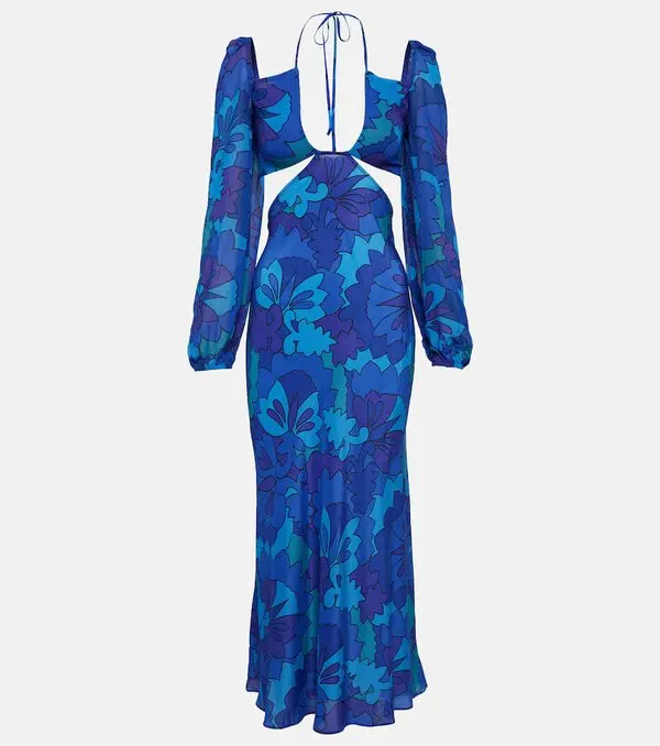 Rixo Kamilla Printed Maxi Dress