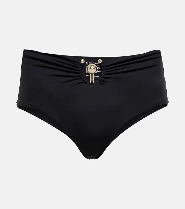 Christopher Esber Orbit High-rise Bikini Bottoms - Black