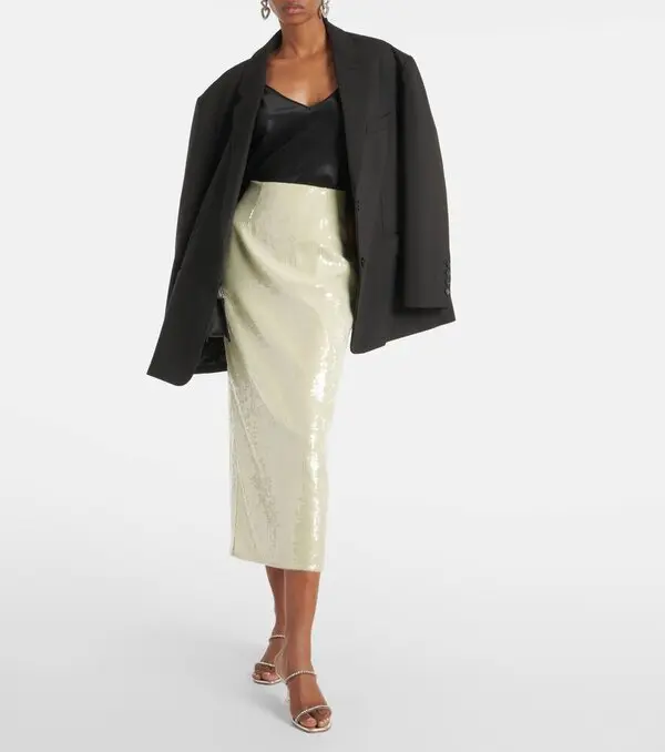 Roland Mouret Sequin Midi Skirt