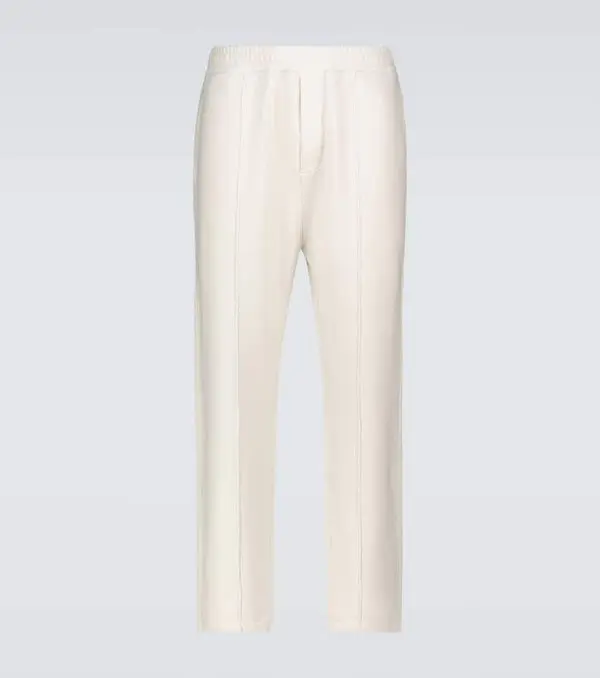 Prada Garment-dyed Cotton Sweatpants - Neutrals