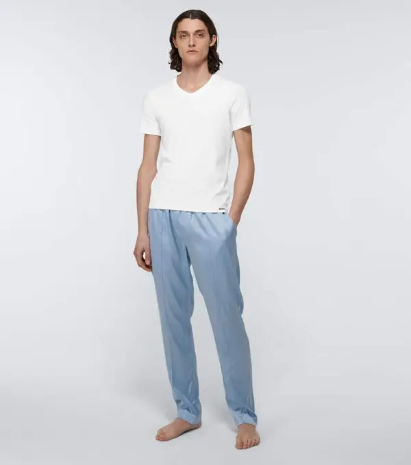TOM FORD Stretch-cotton V-neck T-shirt