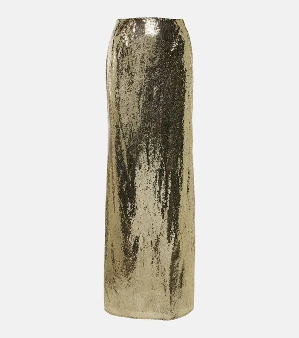 Dolce & Gabbana Sequined Maxi Skirt - Gold