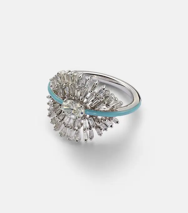 KAMYEN 18kt White Gold Diamond Pinky Ring - Silver
