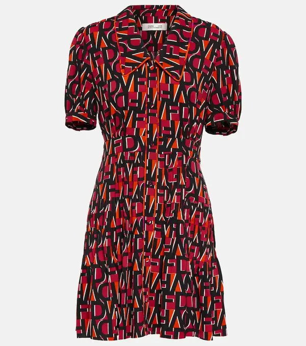 Diane Von Furstenberg Darius Logo Minidress