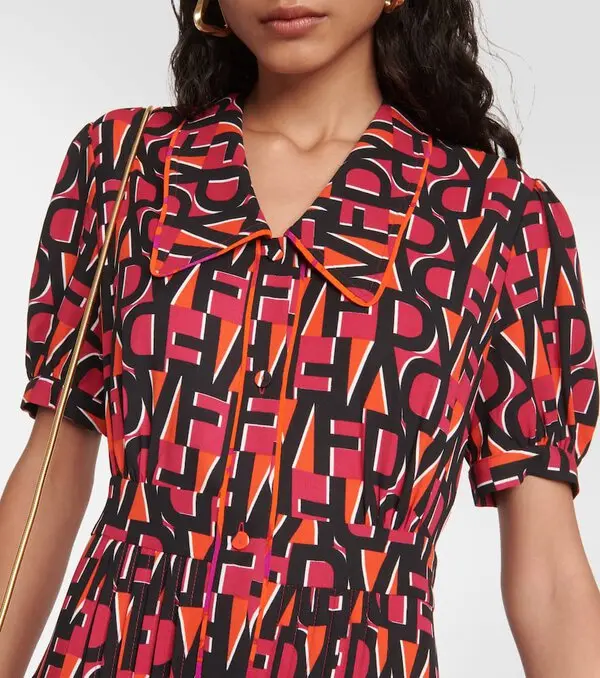 Diane Von Furstenberg Darius Logo Minidress