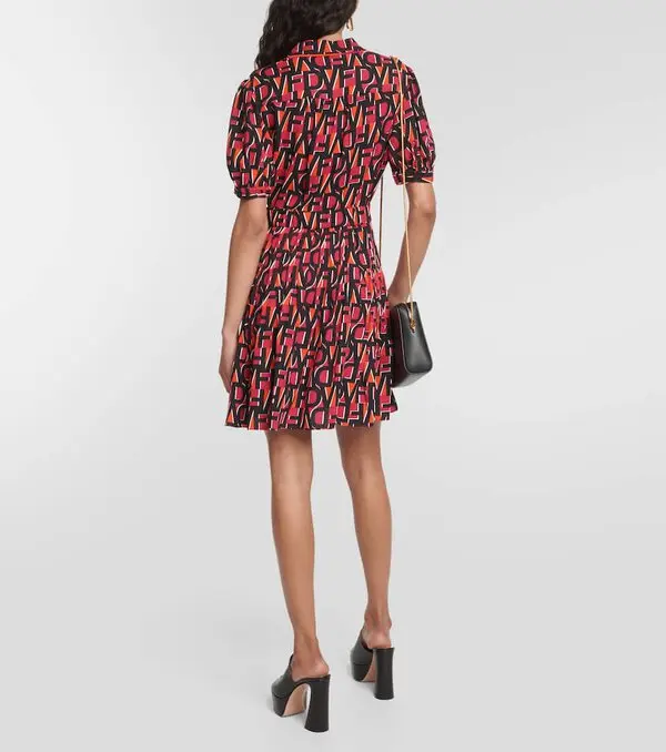 Diane Von Furstenberg Darius Logo Minidress