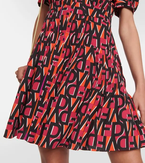 Diane Von Furstenberg Darius Logo Minidress
