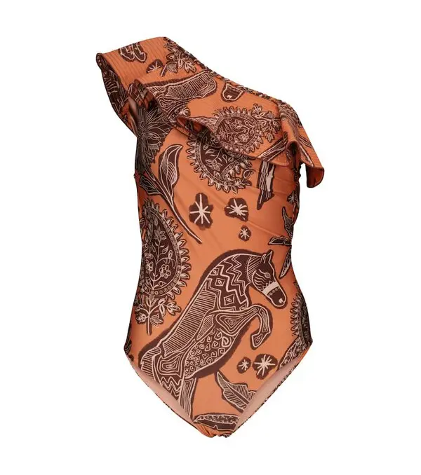 Johanna Ortiz Incaico Printed Swimsuit - Orange