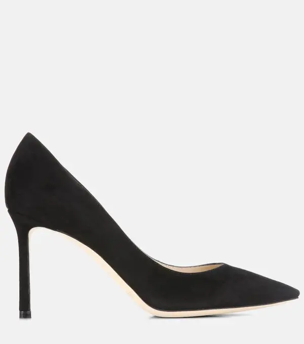 JIMMY CHOO Romy 85 Suede Pumps - Black