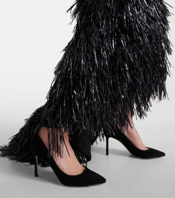 JIMMY CHOO Romy 85 Suede Pumps - Black