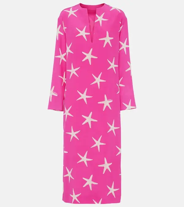 Valentino Garavani Printed Silk Kaftan - Pink