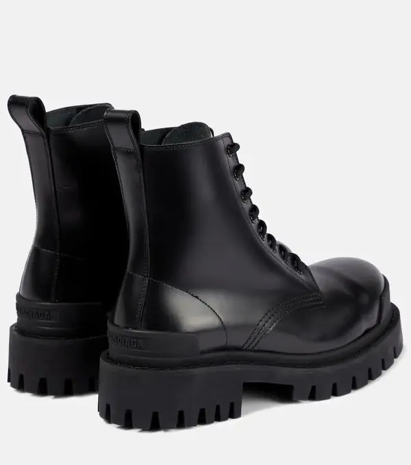 Balenciaga Strike Leather Ankle Boots