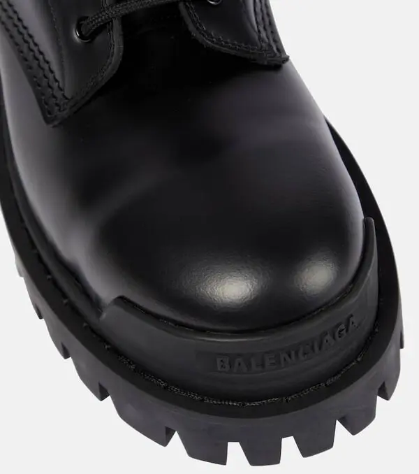 Balenciaga Strike Leather Ankle Boots