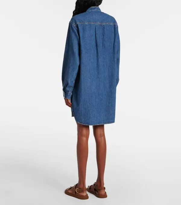 FRAME Double Pocket Denim Shirt Dress