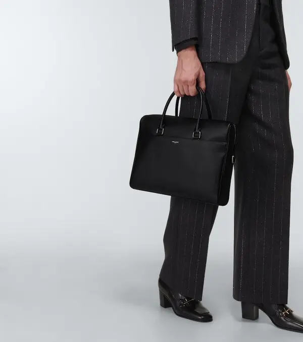 Saint Laurent Duffle Leather Briefcase