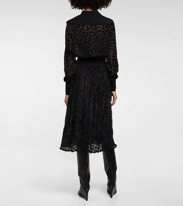 Tory Burch Velvet Devore Midi Dress