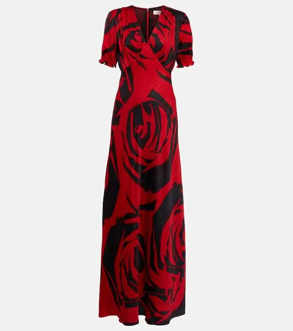 Diane Von Furstenberg Walker Floral Maxi Dress