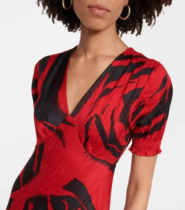 Diane Von Furstenberg Walker Floral Maxi Dress