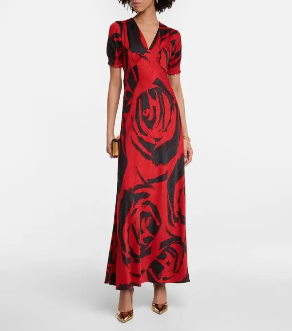 Diane Von Furstenberg Walker Floral Maxi Dress