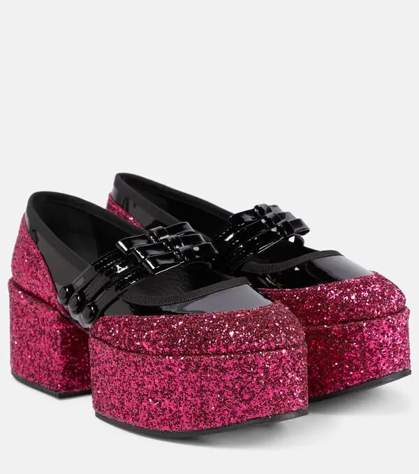 Noir Kei Ninomiya X Repetto Platform Mary Janes - Black