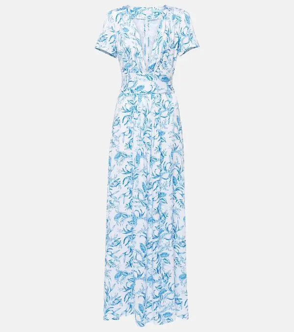 Melissa Odabash Lou Printed Maxi Dress - Blue